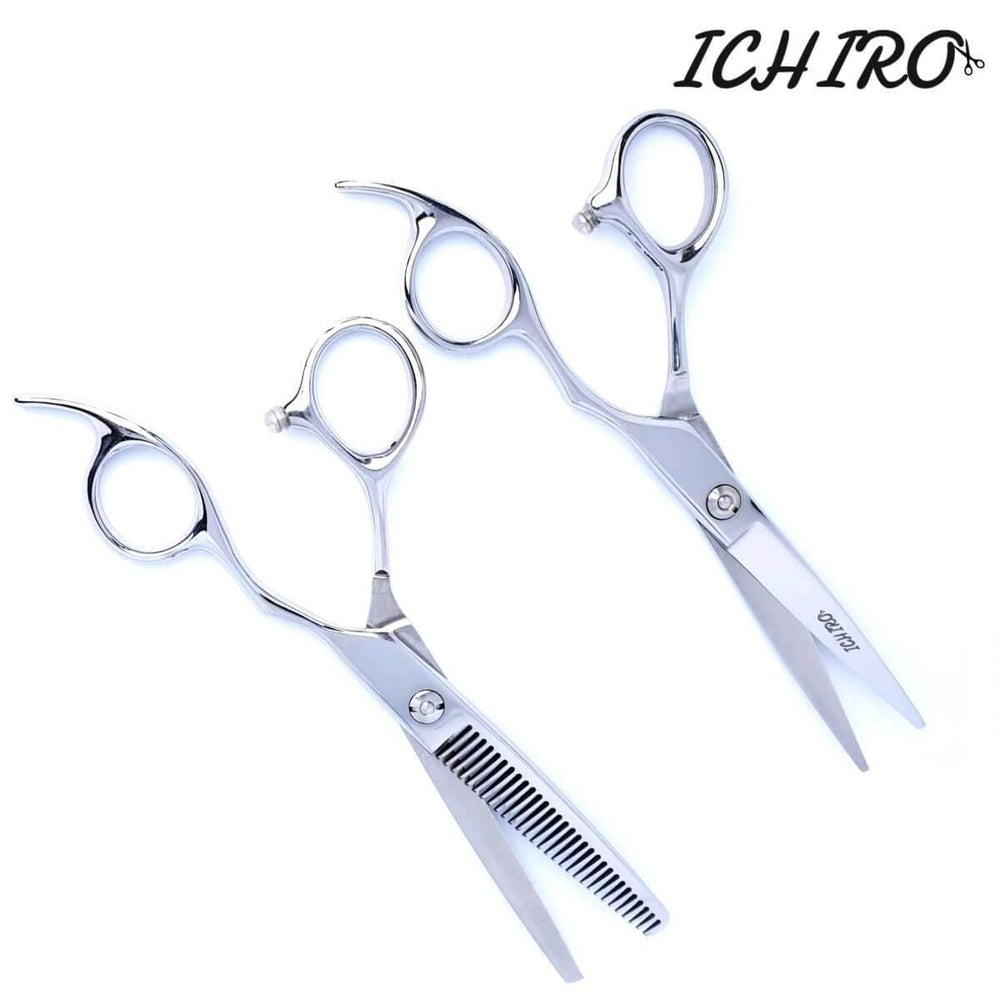 Ichiro Ergo Slice & Serrated Hairdressing Scissor Set | Scissor Hub NZ ...