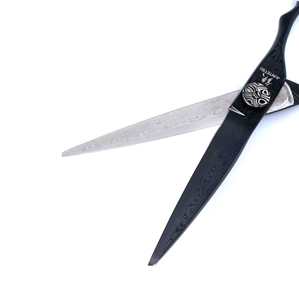 Juntetsu Matte Black Damascus Cutting Scissors | Precision Hair ...