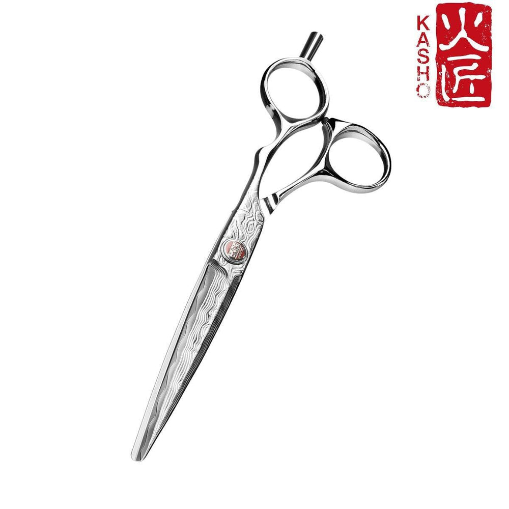 Kasho Damascus Offset - Premium 5.5"-6.5" Hair Cutting Scissors ...