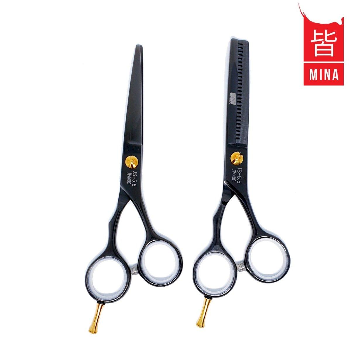 5.5" Mina Traditional Cutting & Thinning Scissors Set - Professional ...